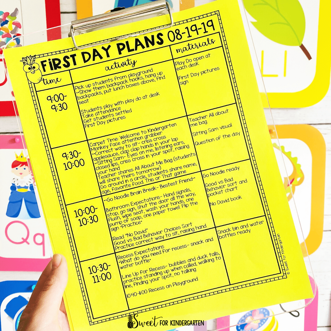 The Ultimate Guide to My First Day of Kindergarten Plans | Sweet for ...