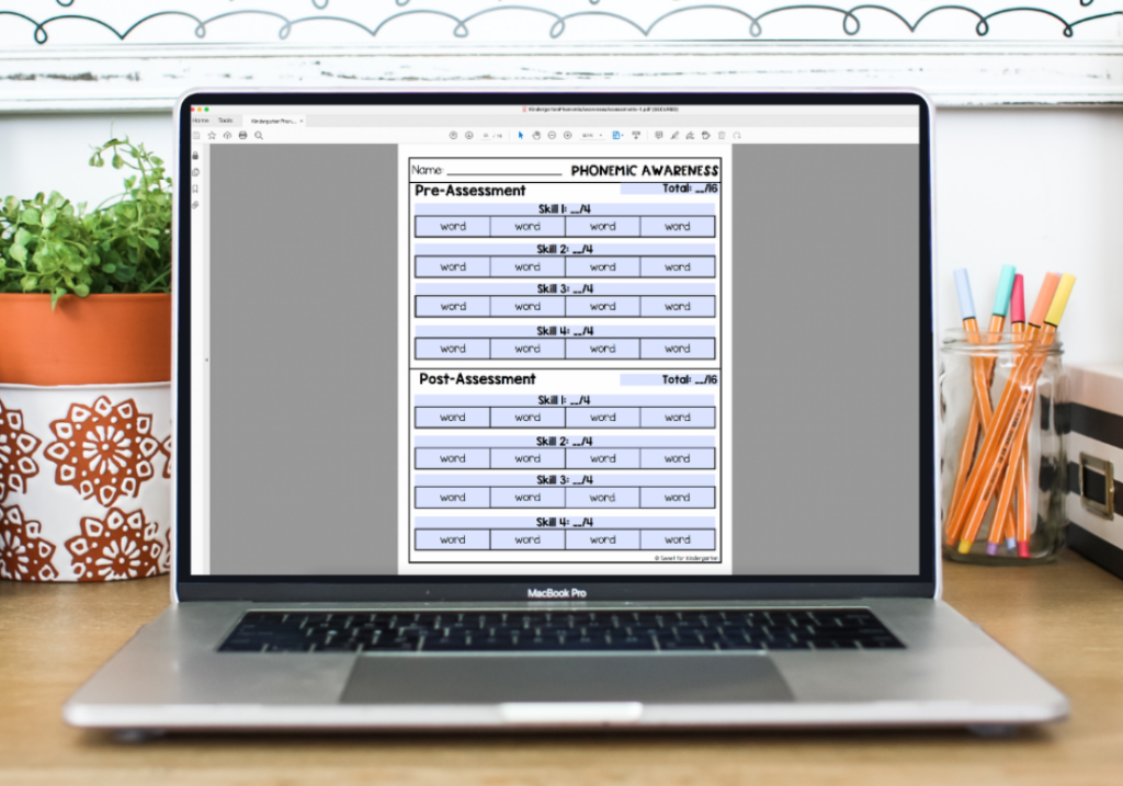 Quick and Easy Ways to Assess Phonemic Awareness Skills in Kindergarten ...
