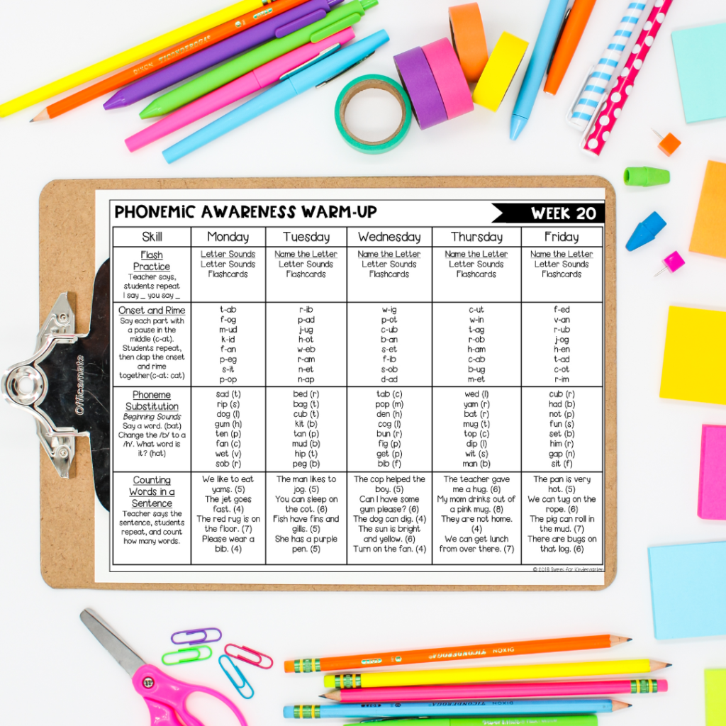 Quick and Simple Phonemic Awareness Lesson Plans for the Year | Sweet ...