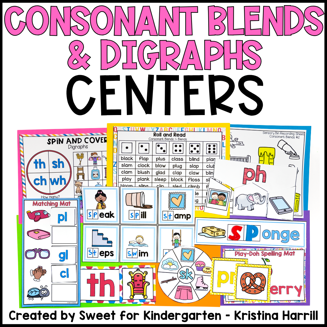 Consonant Blends and Digraphs Phonics Center Activities and Games ...