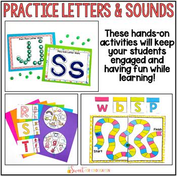 Letter Recognition and Sounds Center Activities and Alphabet Phonics ...