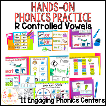 R Controlled Vowels Center Activities and Phonics Games | ar er ir or ...
