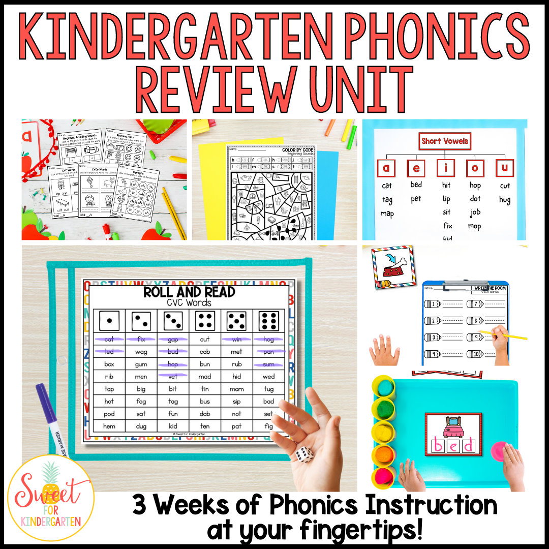 Kindergarten Phonics End of Year Review Unit | Lessons and Activities ...