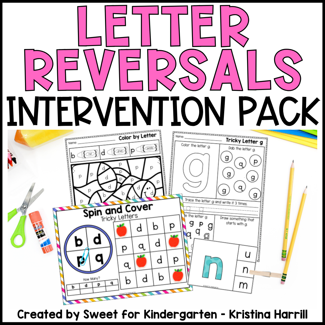 Letter Reversals Intervention Activities and Worksheets | b d p q g m w ...